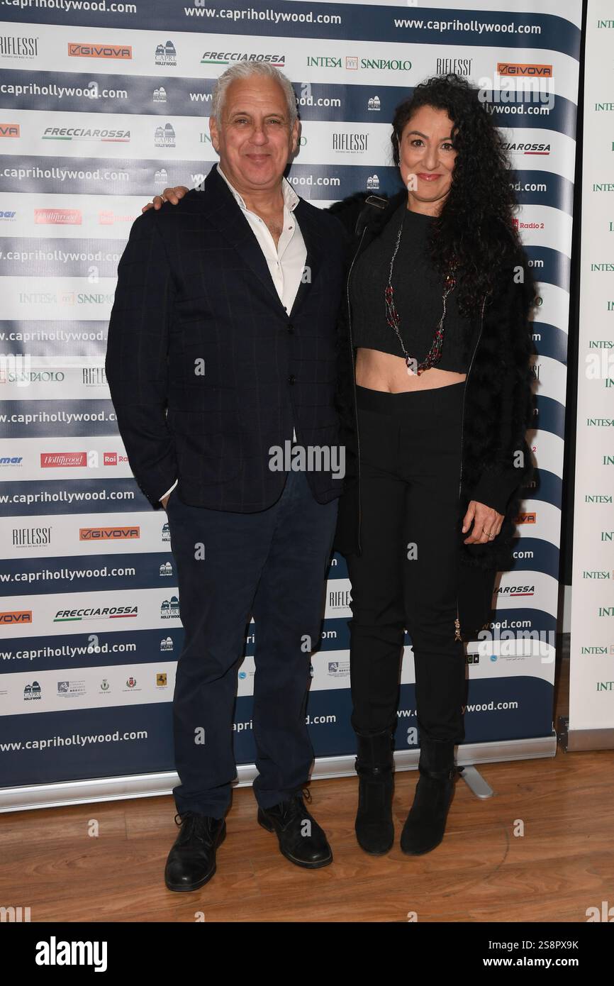 CAPRI, : Vincent Riotta, Teresa Razzuti - attends the Capri, Hollywood ...