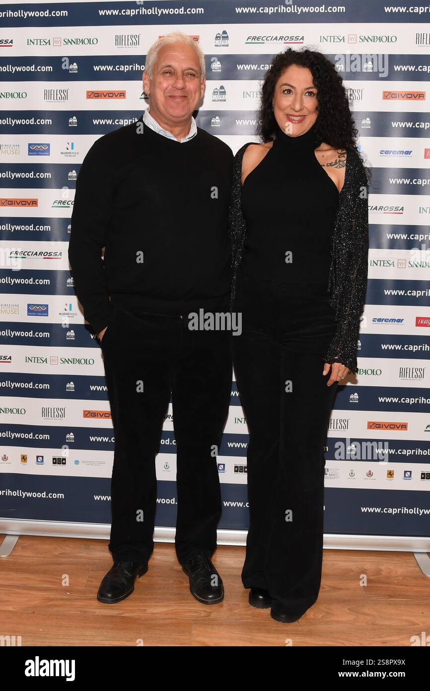 CAPRI, : Vincent Riotta, Teresa Razzauti - attends the Capri, Hollywood ...