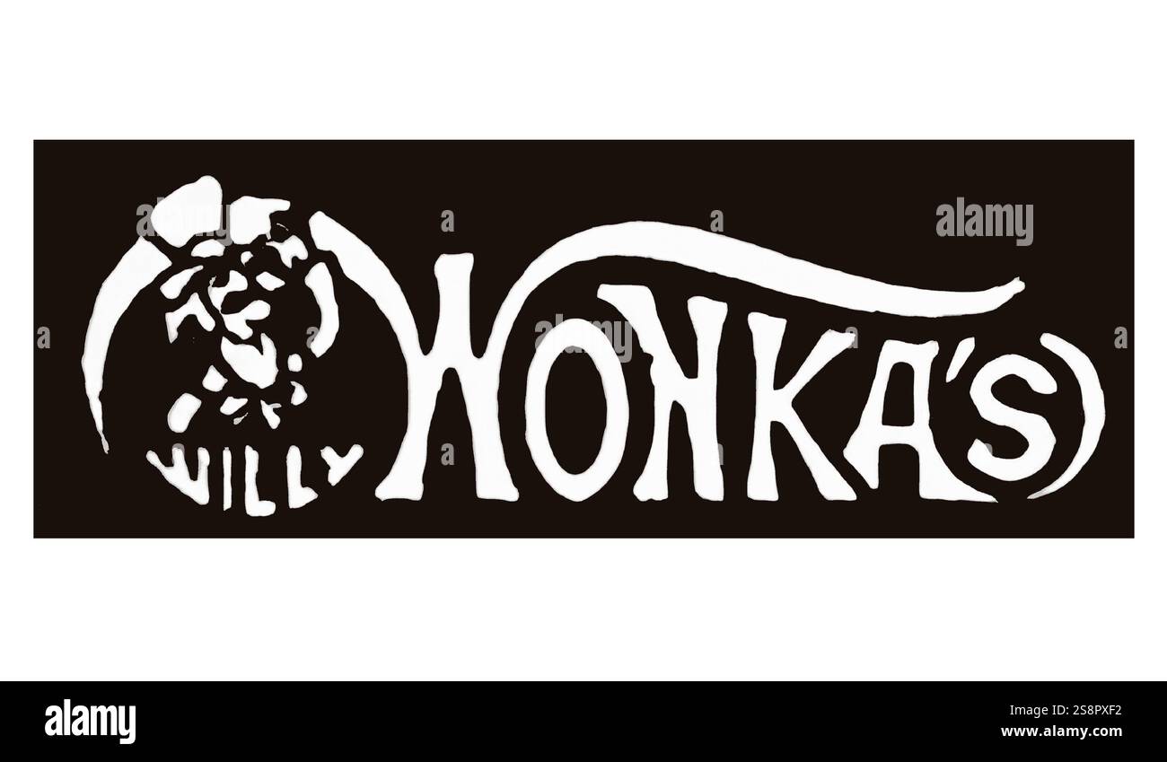 Wonka logo 1971, food, historical logo from 1971 Stock Photo - Alamy