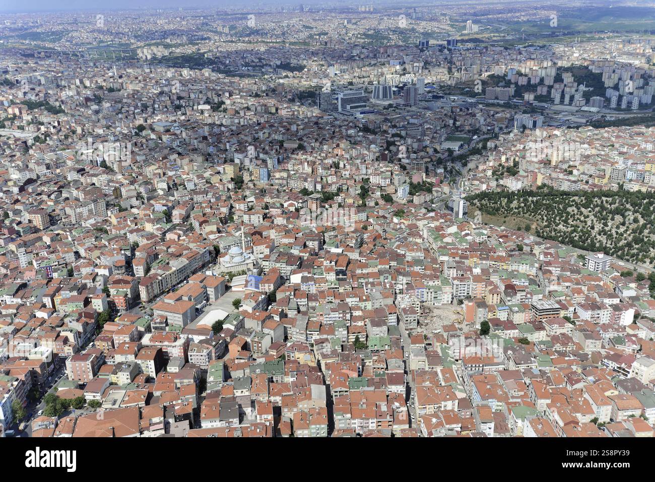 View from Istanbul Sapphire to towers of Sabanci Centre, Besiktas ...