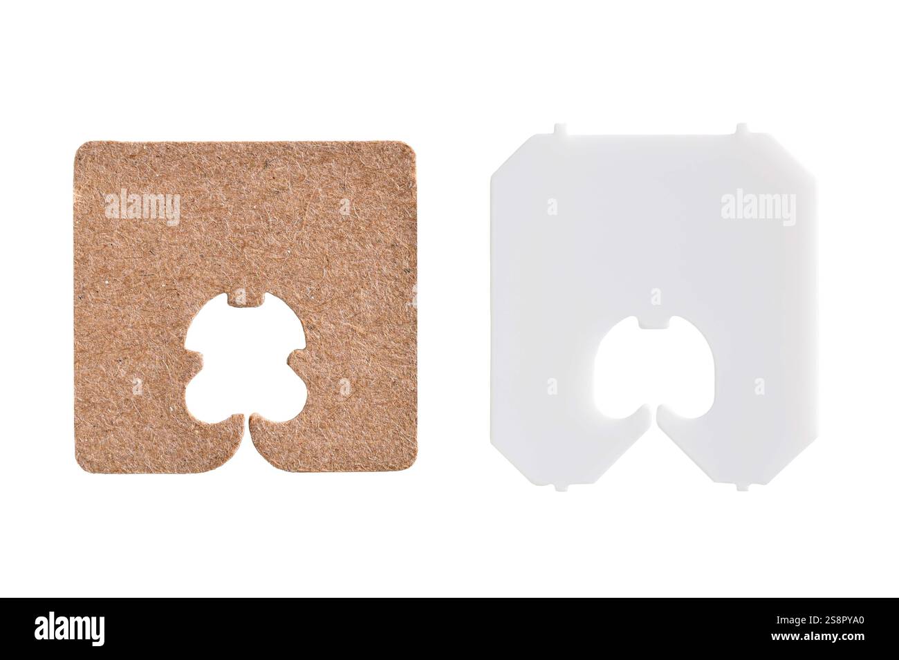 Paper cardboard recyclable biodegradable and white plastic bread clip ...