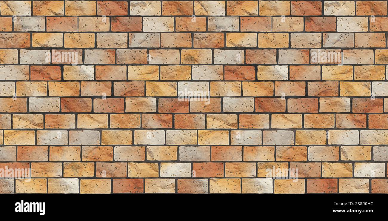 An illustration of a brick stone wall banner background seamless ...