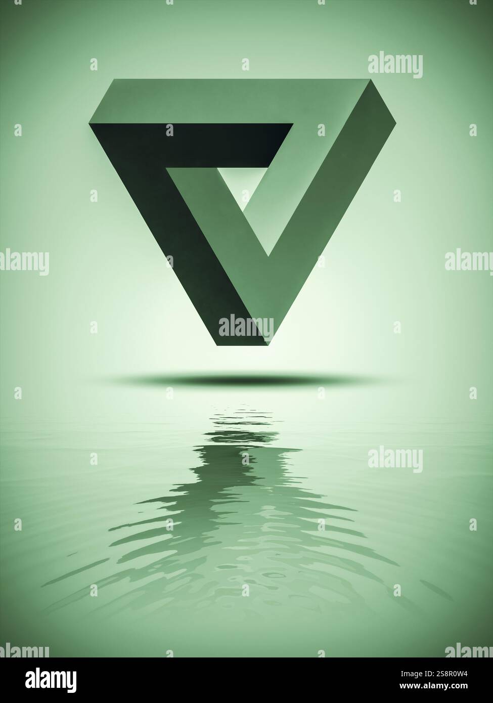 A penrose endless loop triangle 3D illustration Stock Photo - Alamy