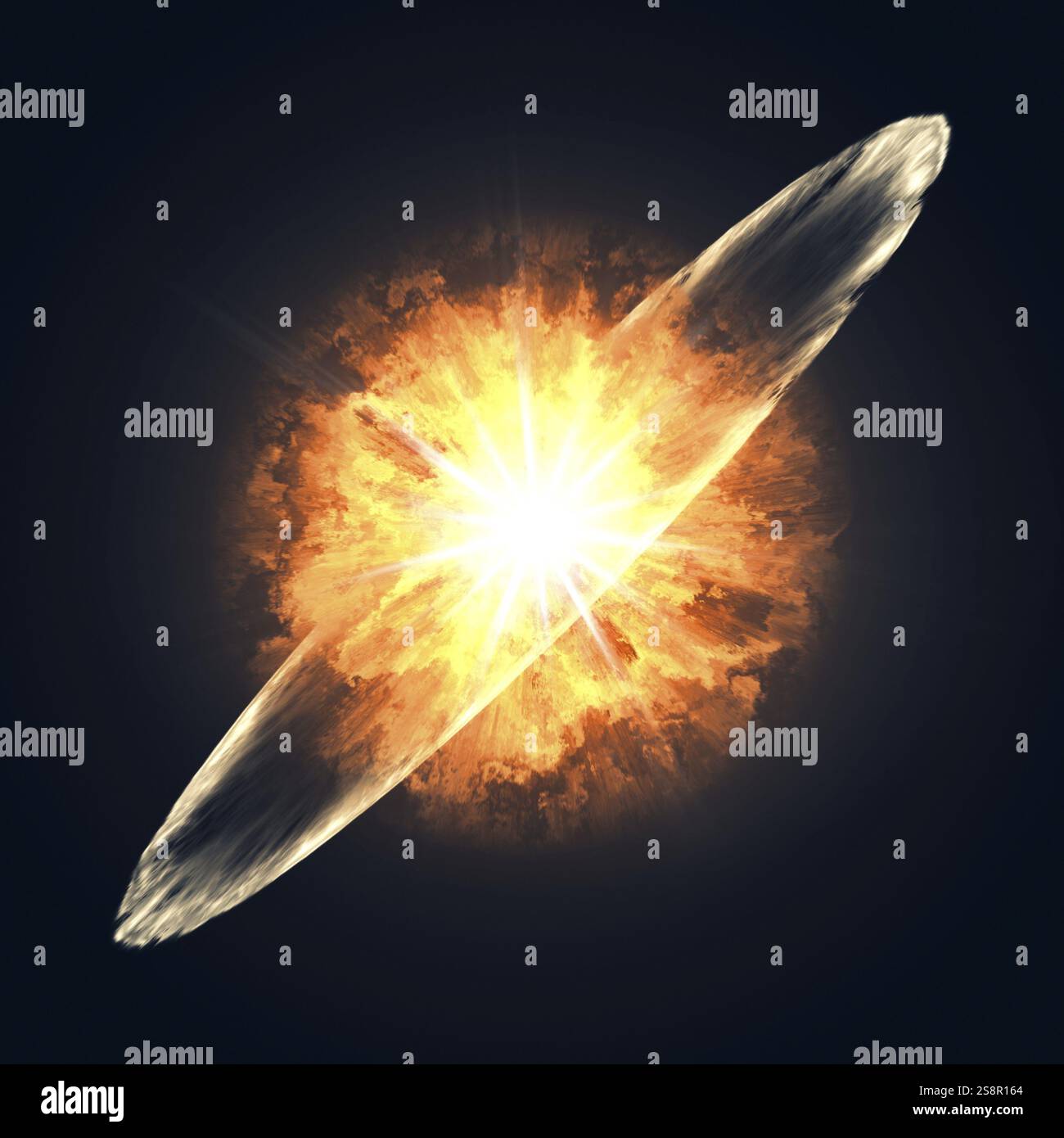 A supernova explosion in space illustration Stock Photo - Alamy