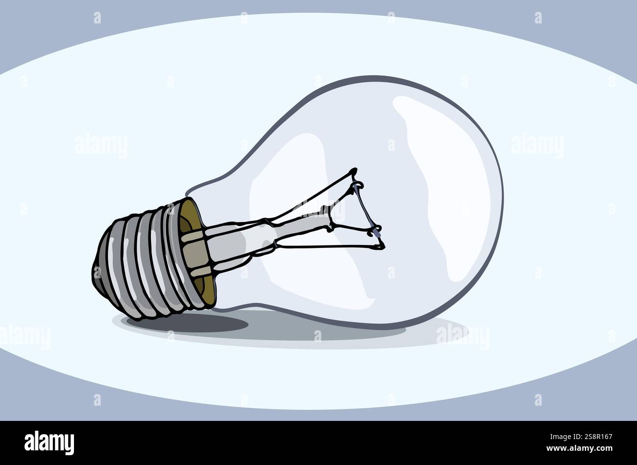 An illustration of a typical classic light bulb Stock Photo - Alamy