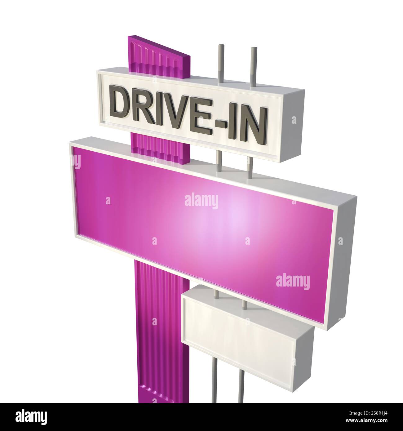 A retro drive in sign. 3D illustration Stock Photo - Alamy