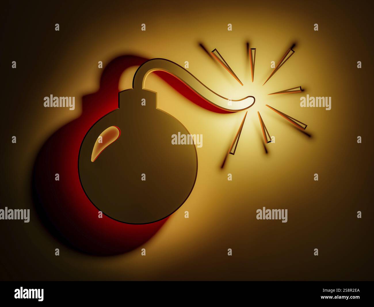 A typical bomb symbol. 3D illustration Stock Photo - Alamy
