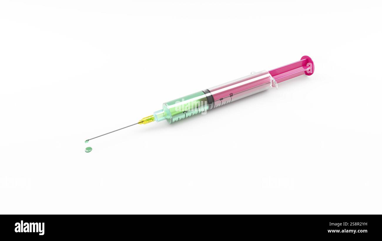 A typical syringe filled with poison 3D illustration Stock Photo - Alamy