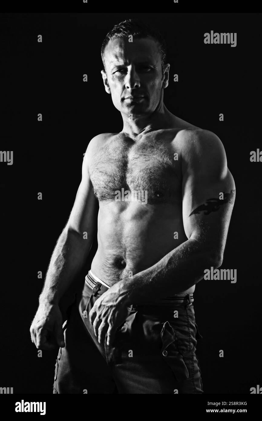 An image of a handsome muscle man Stock Photo - Alamy