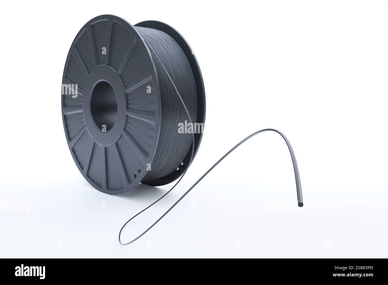3D printer filament material background. 3D illustration Stock Photo ...