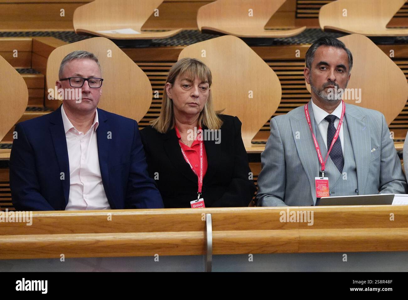 The parents of Katie Allan, Linda and Stuart Allan (left) with lawyer ...