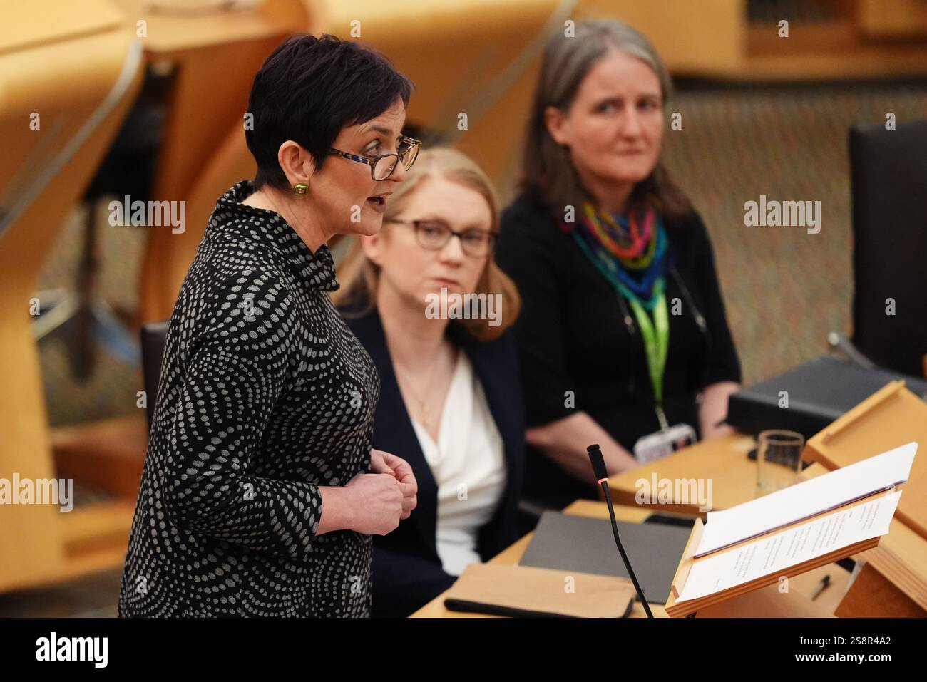 Justice Secretary Angela Constance makes a statement to Parliament at ...