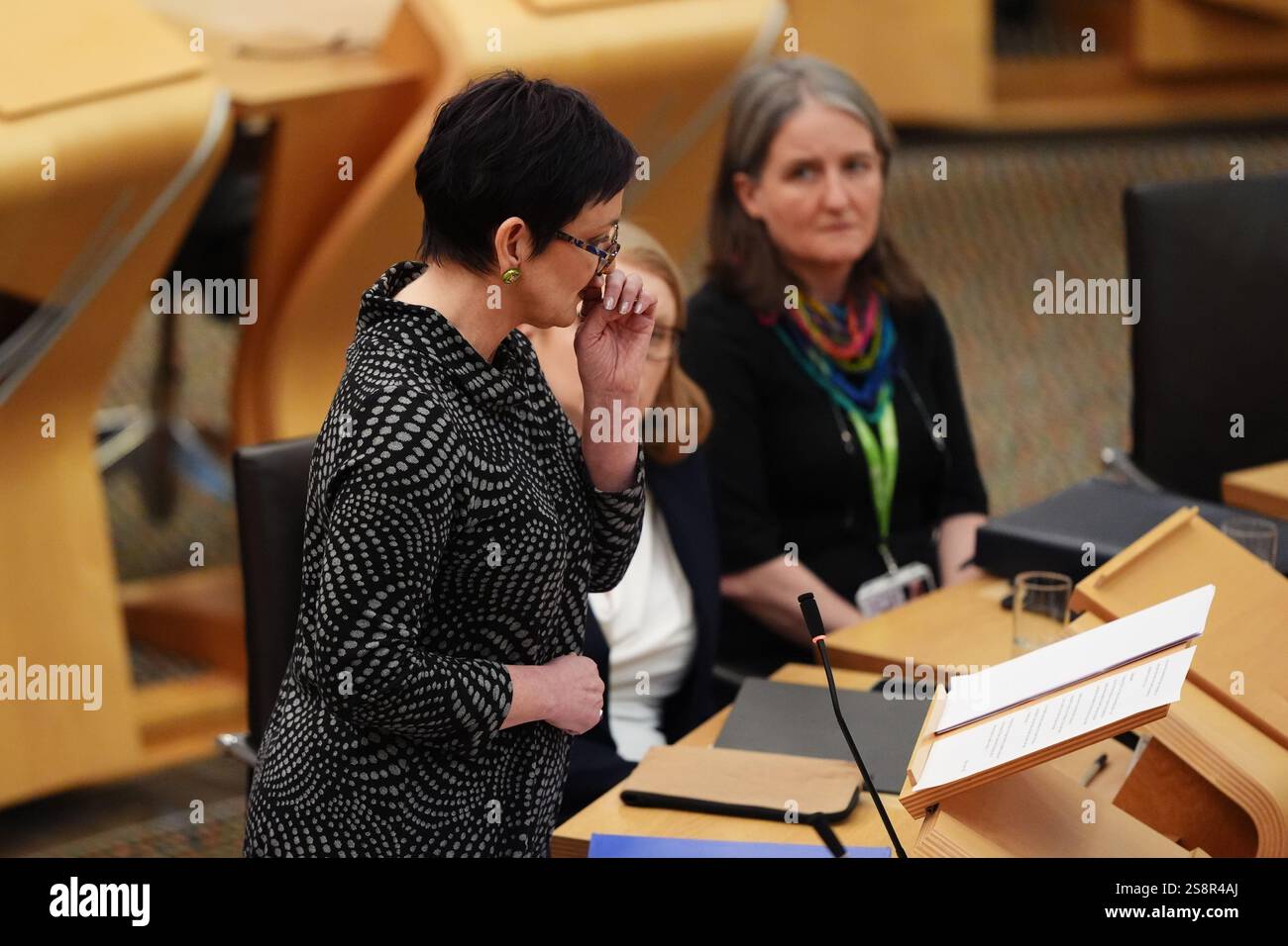 Justice Secretary Angela Constance makes a statement to Parliament at ...