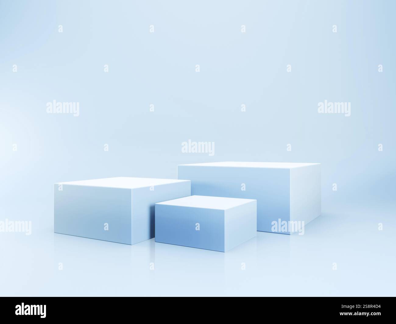 Three cubes display background for your content 3D illustration Stock ...