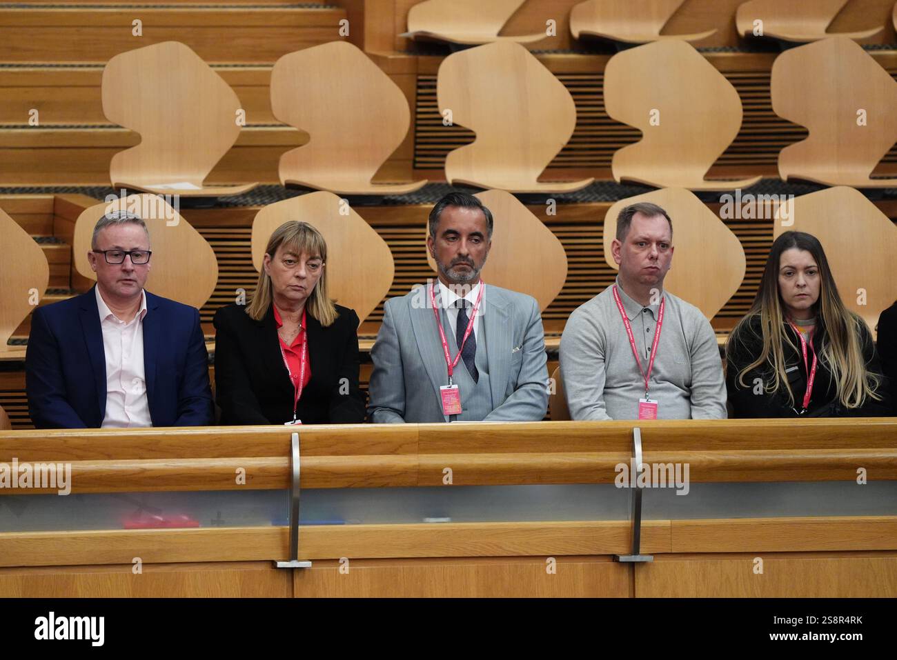 The parents of Katie Allan, Linda and Stuart Allan (left) with lawyer ...