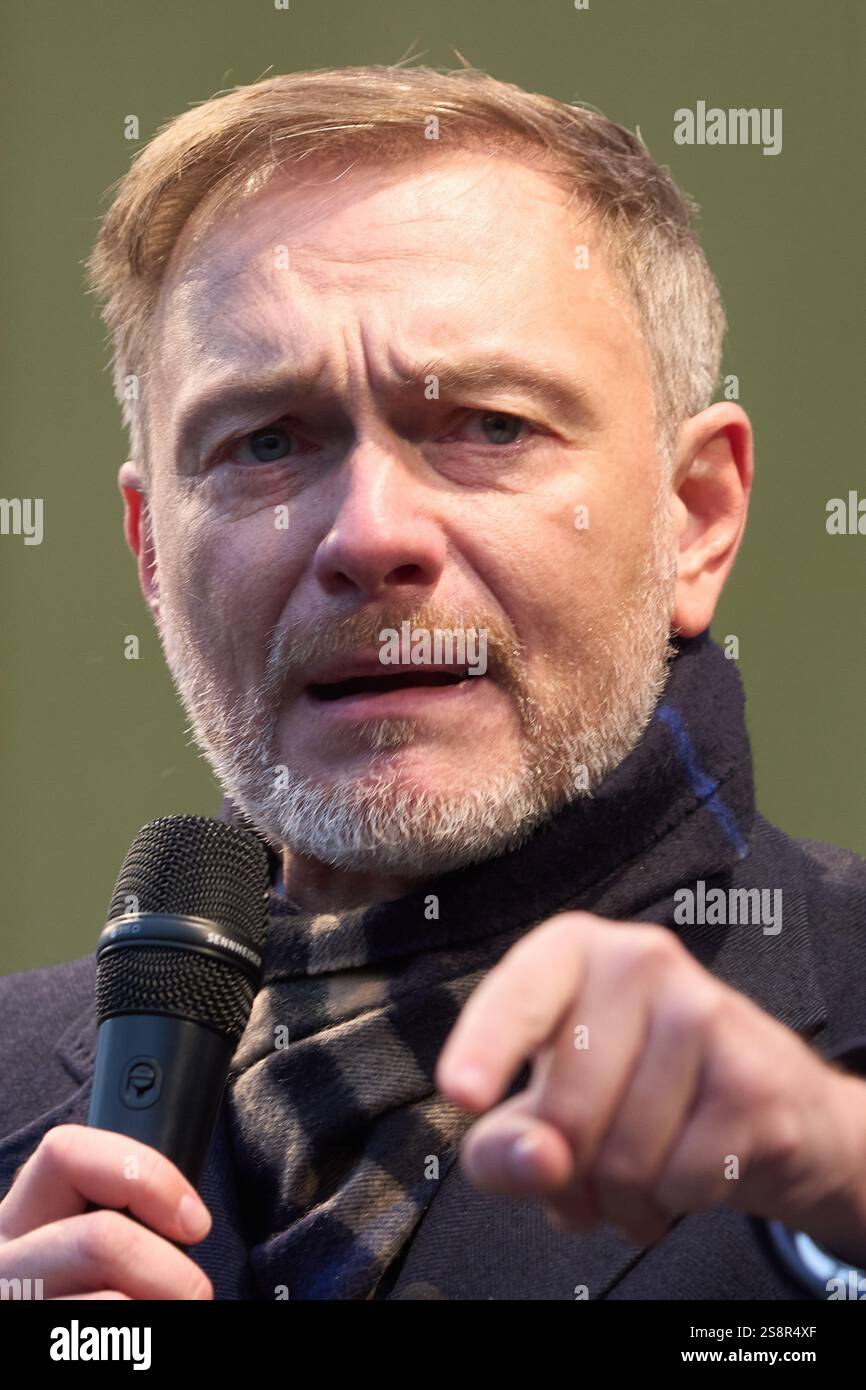 23 January 2025, Rhineland-Palatinate, Koblenz: Christian Lindner ...