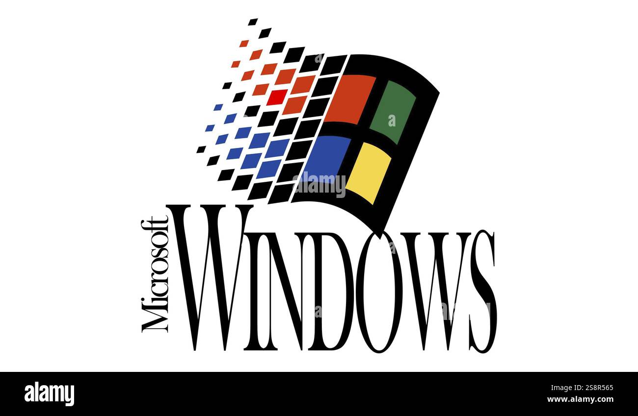 Windows Logo 1994, Software, Historical logo from 1994 Stock Photo - Alamy