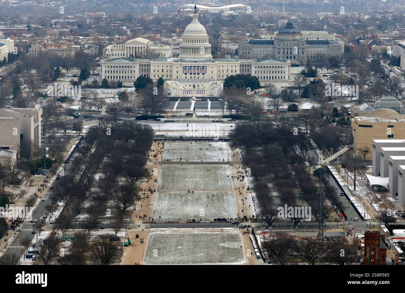 The U.S. Capitol is seen from the top of the Washington Monument on ...