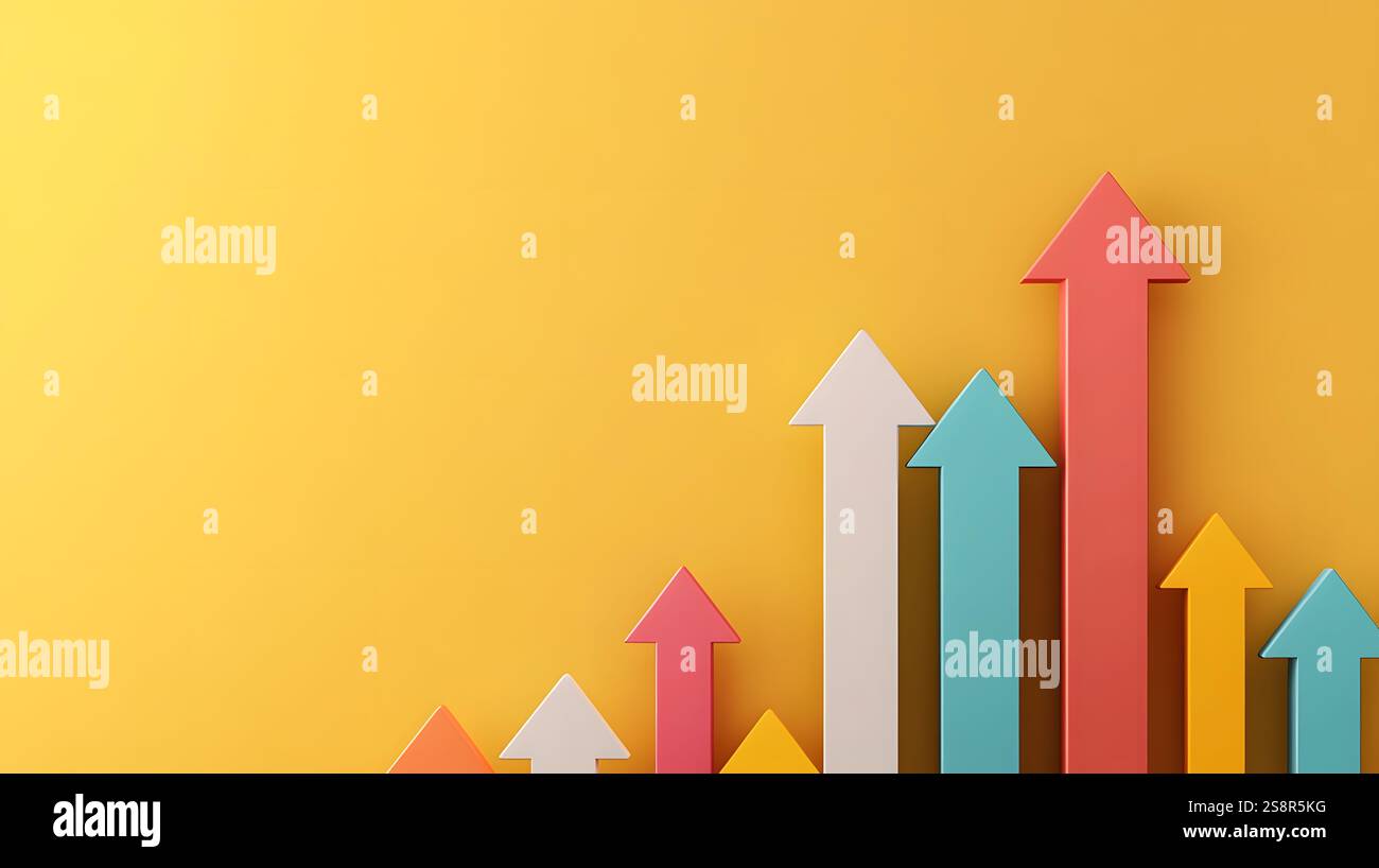 Arrows in Various Directions Ascending Upwards Representing Business ...