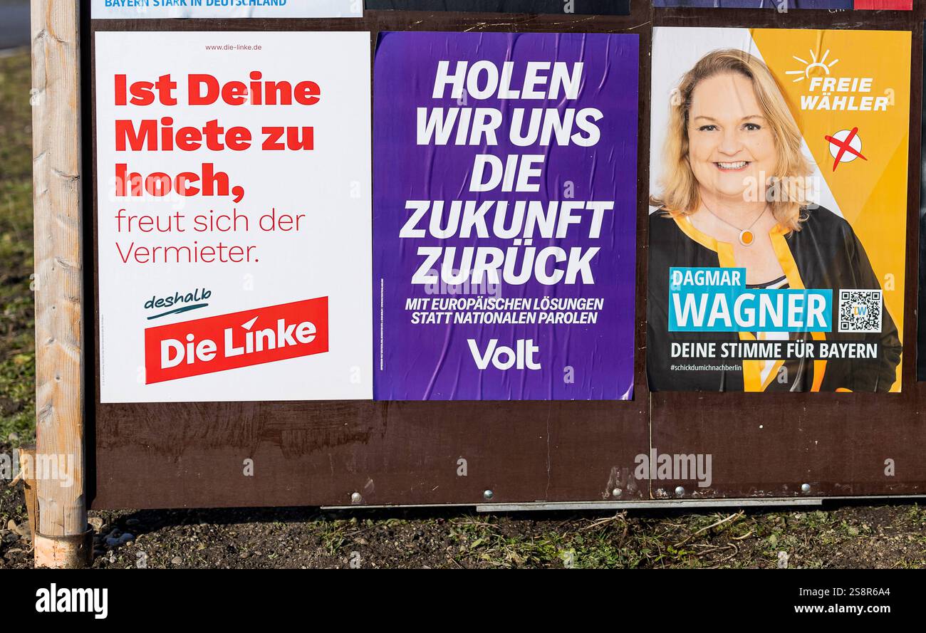 Muenchen GER, Themenbild, Wahlplakate zur Bundestagswahl in Deutschland ...