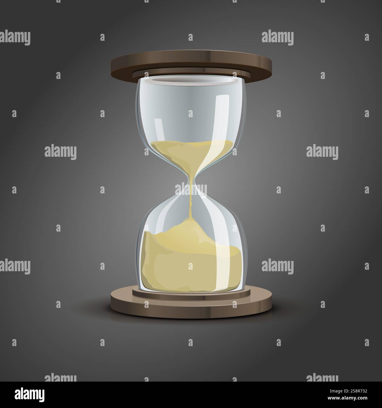 An illustration of a traditional hourglass symbol Stock Photo - Alamy