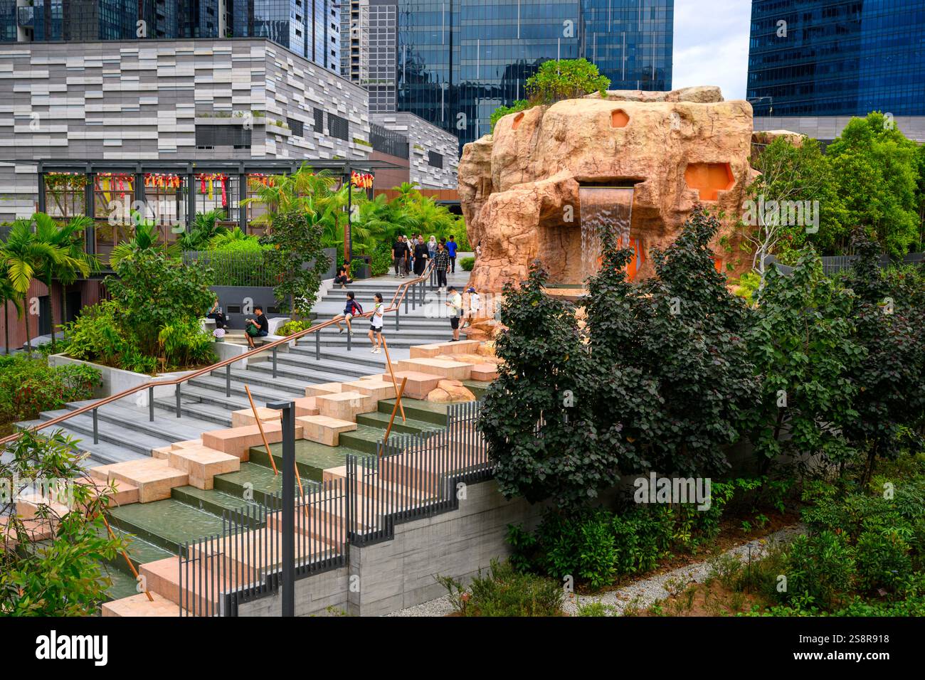 The Western Water Feature in The Gardens at TRX The Exchange, Kuala ...