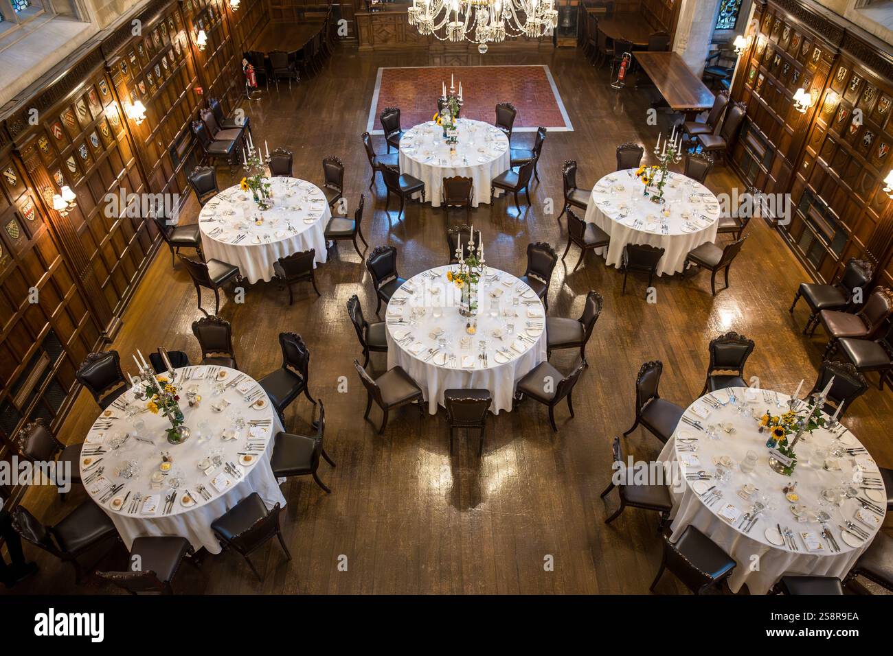 Wedding setup Ironmongers Hall, London UK Stock Photo - Alamy