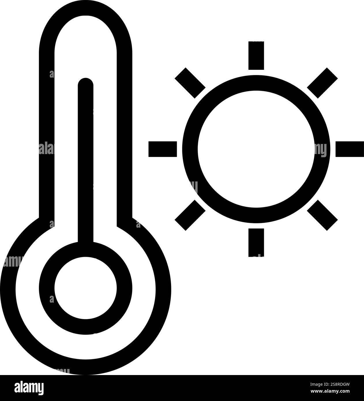 Hot Weather icon vector. Suitable for mobile apps, web apps and print ...