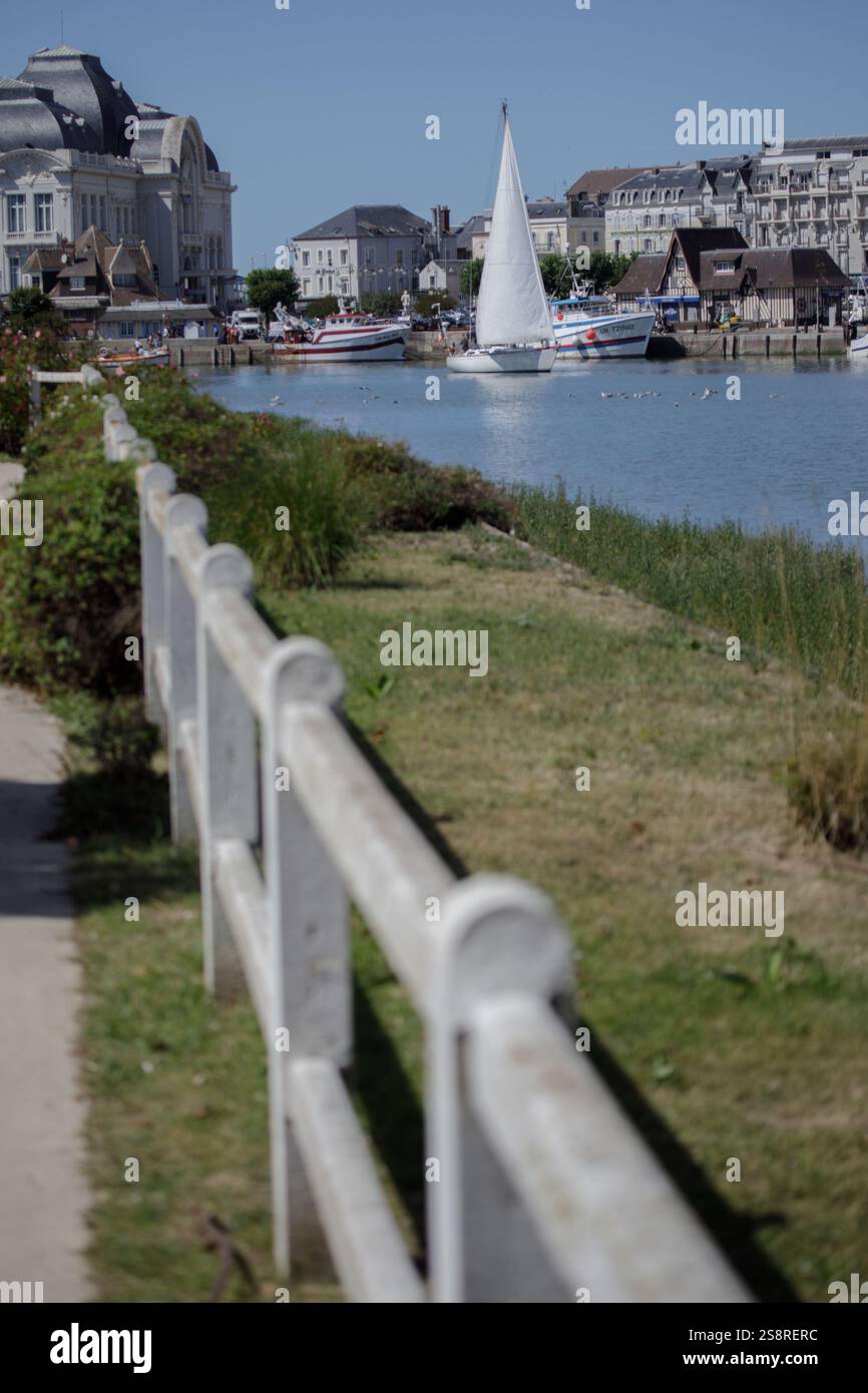 France, Normandy region, Calvados department, Cote Fleurie, Deauville ...