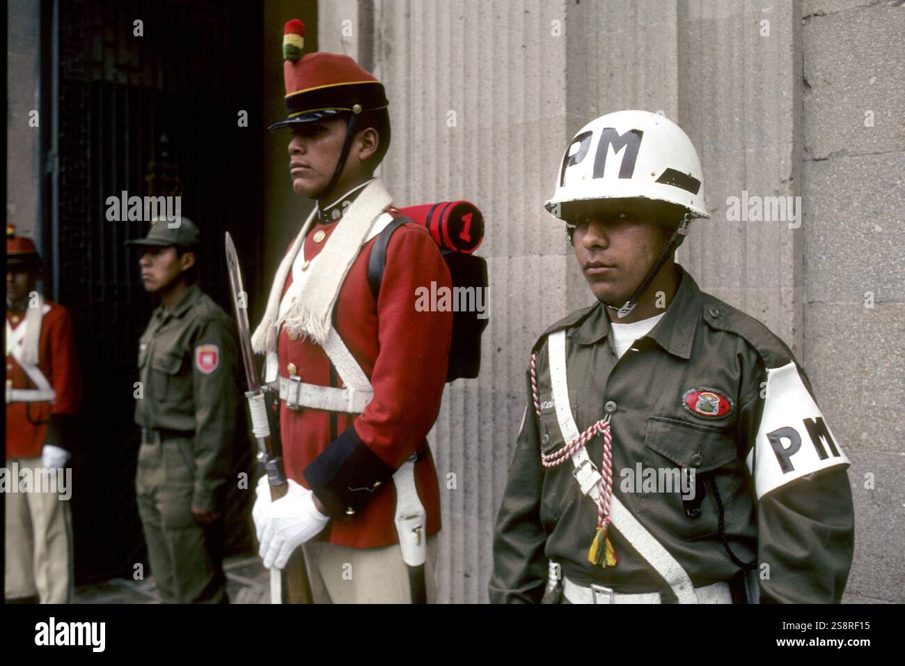 America. Bolivia. La Paz. Military Picket At the Entrance To the ...