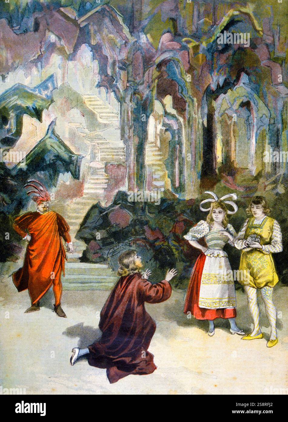 Stage premiere of a variant of the Faust legend 'les sept châteaux du ...