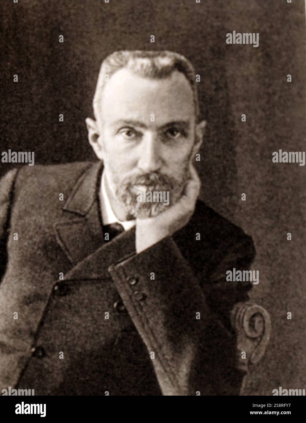 Photograph of Pierre Curie (1859-1906) a French physicist, a pioneer in ...