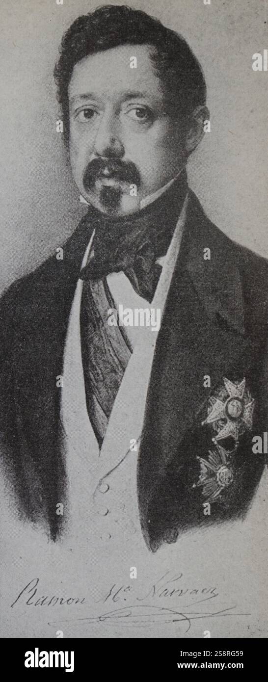 Portrait of Ramón María Narváez, 1st Duke of Valencia (1800-1868) a ...