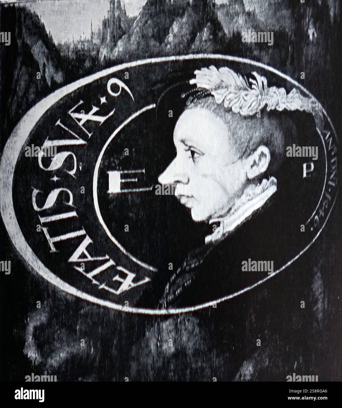 Perspective portrait of King Edward VI of England (1537-1553) King of ...