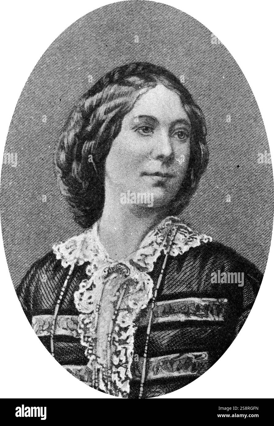 Portrait of Amy Sedgwick (1835-1897) a British actress. Dated 19th ...