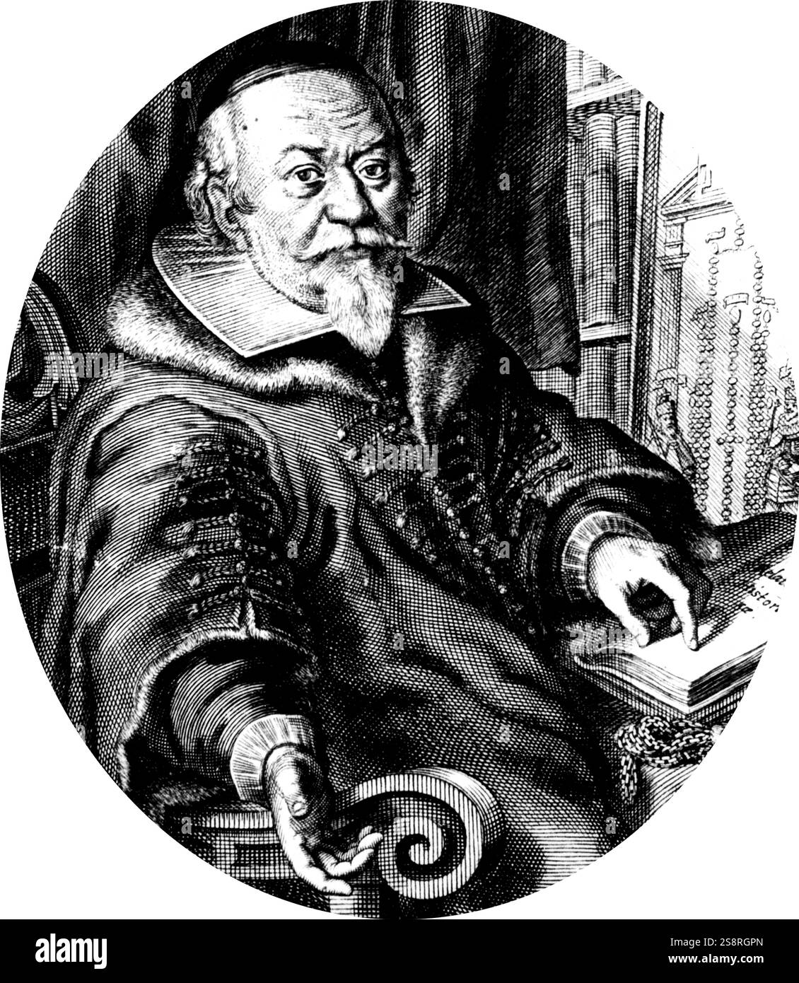 Portrait of Leonhart Wurfbain (1581-1654) a German scholar. Dated 17th ...