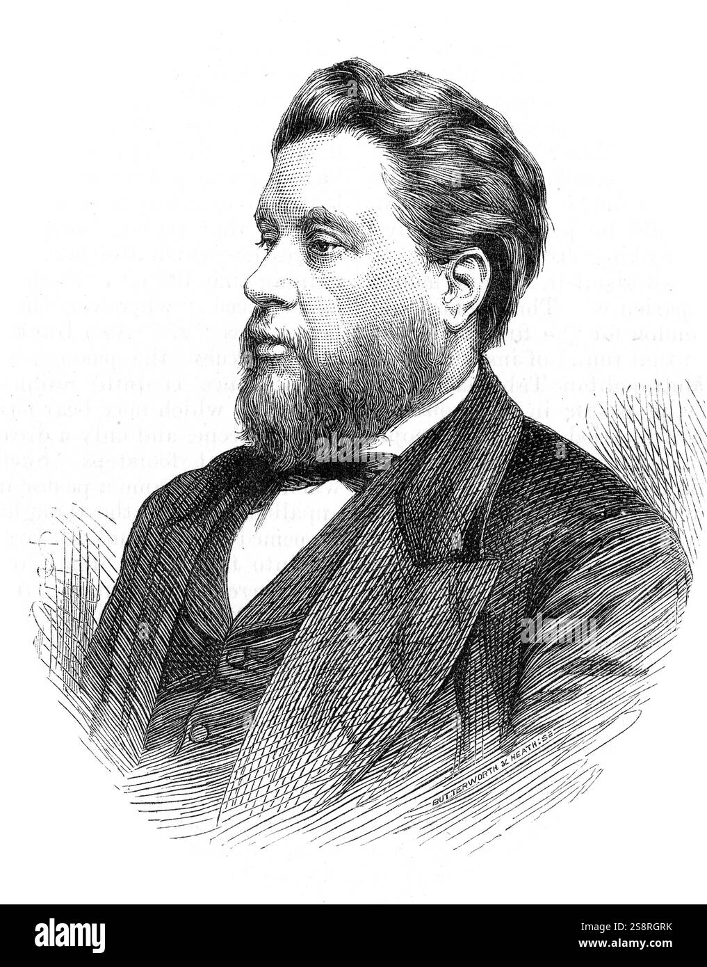 Portrait of Charles Spurgeon (1834-1892) an English Particular Baptist ...