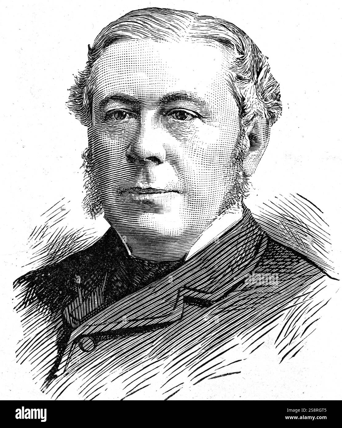 Portrait of Sir Jacob Wilson (1836-1905) an English land agent, cattle ...