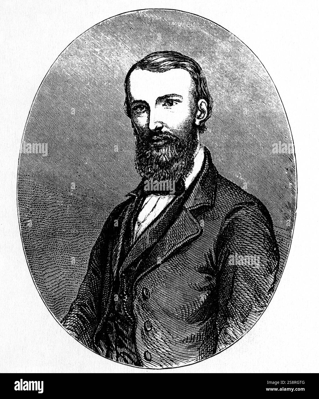 Portrait of William John Wills (1834-1861) a British surveyor, trained ...