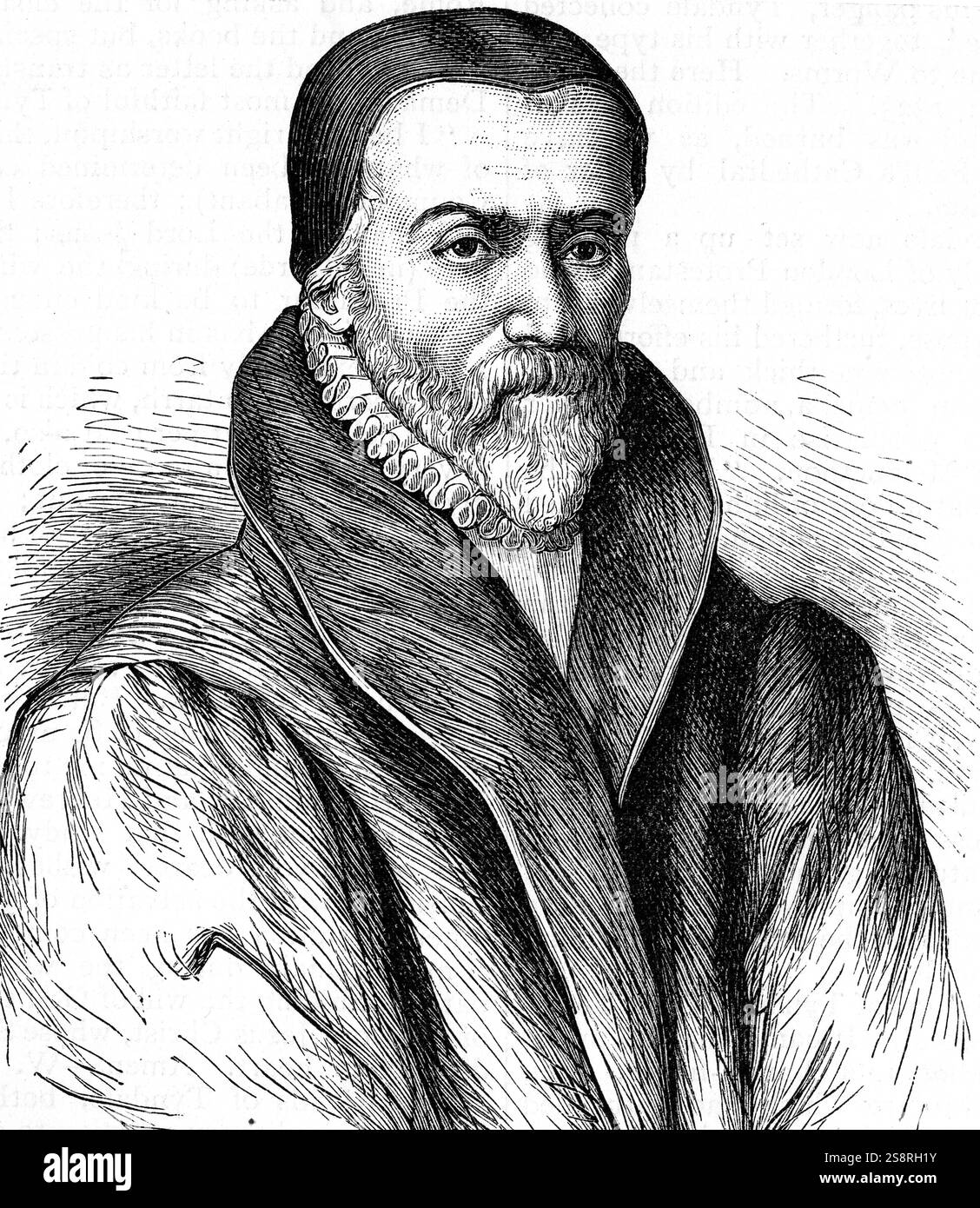 Portrait of William Tyndale (1494-1536) an English scholar, translator ...