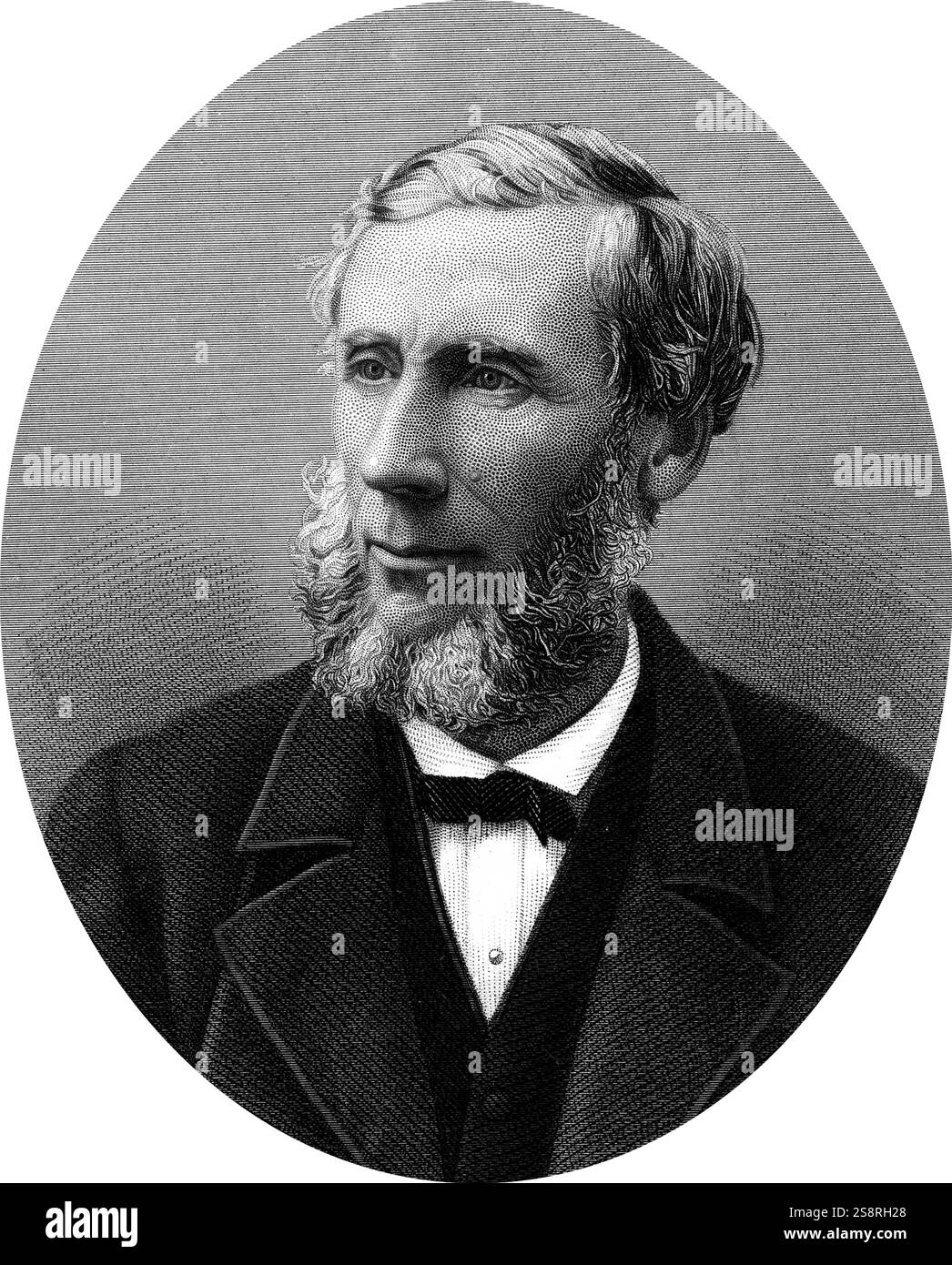 Portrait of John Tyndall (1820-1893) an Irish physicist. Dated 19th ...