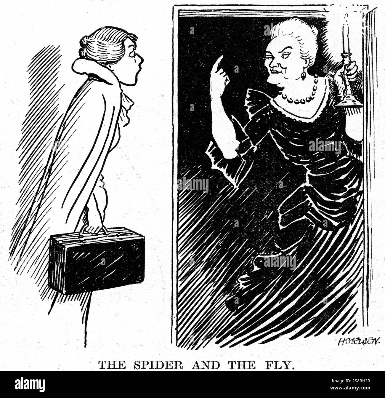 Cartoon of Sybil Thorndike (1882-1976) an English actress and Carol ...