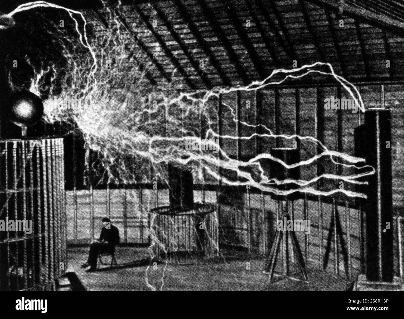 Illustration depicting Nikola Tesla (1856-1943) a Serbian-American ... Illustration depicting Nikola Tesla (1856-1943) a Serbian-American ...