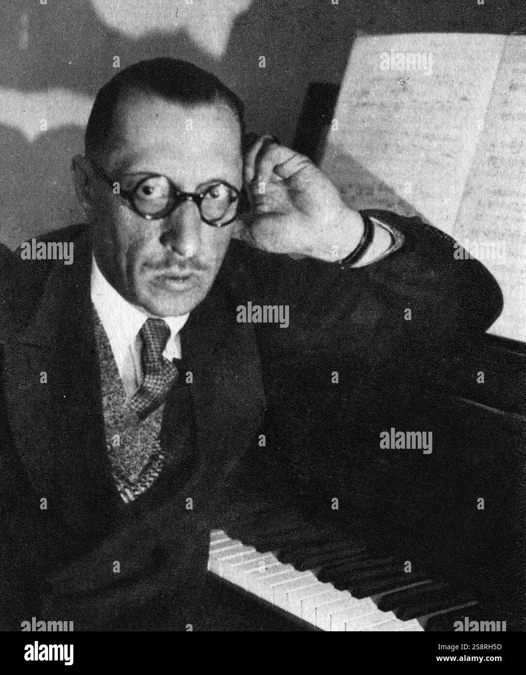Photograph of Igor Stravinsky (1882-1971) a Russian composer, pianist ...