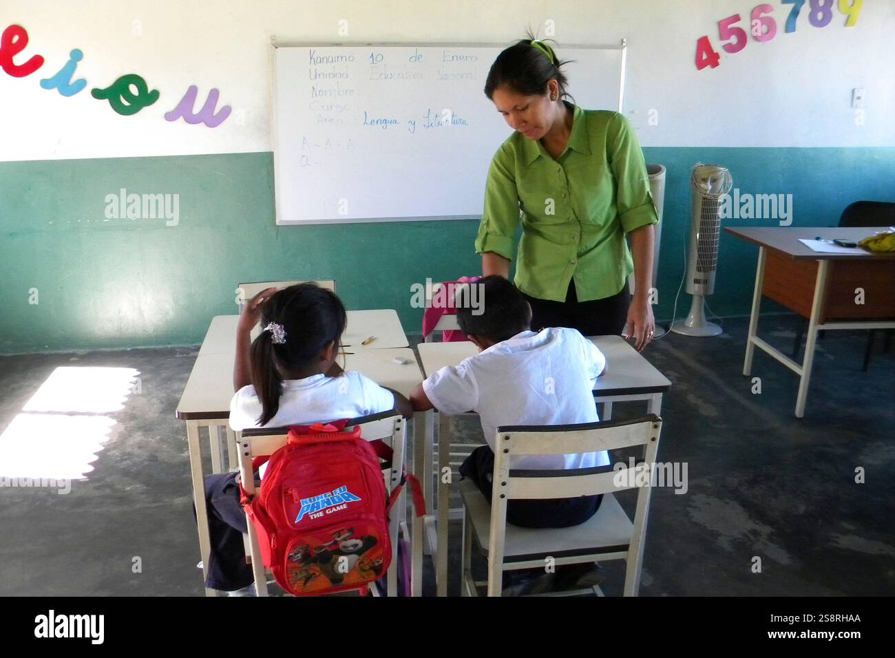 Venezuela. Canaima. daily life in the school Stock Photo - Alamy