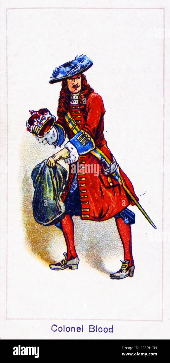 London Cigarette Card Company card 1924 depicting: Colonel Thomas Blood ...