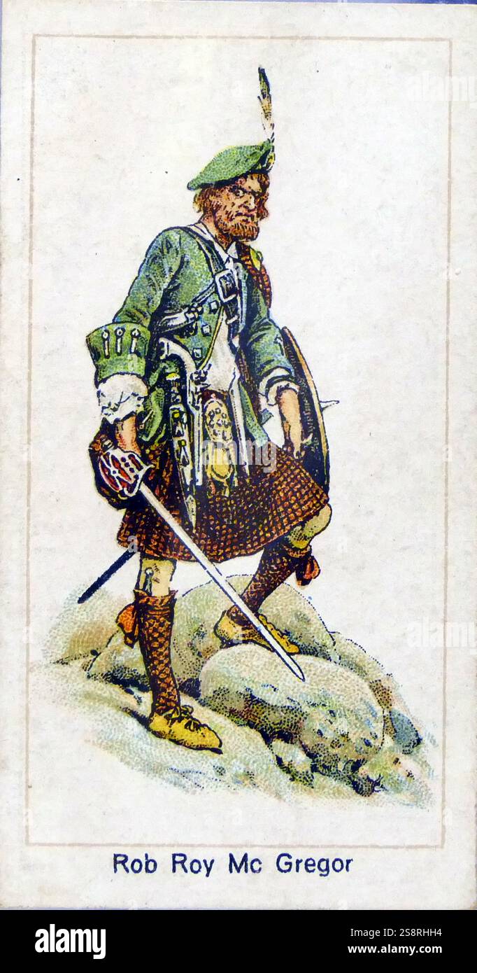 London Cigarette Card Company card 1924 depicting: Robert 'Rob' Roy ...
