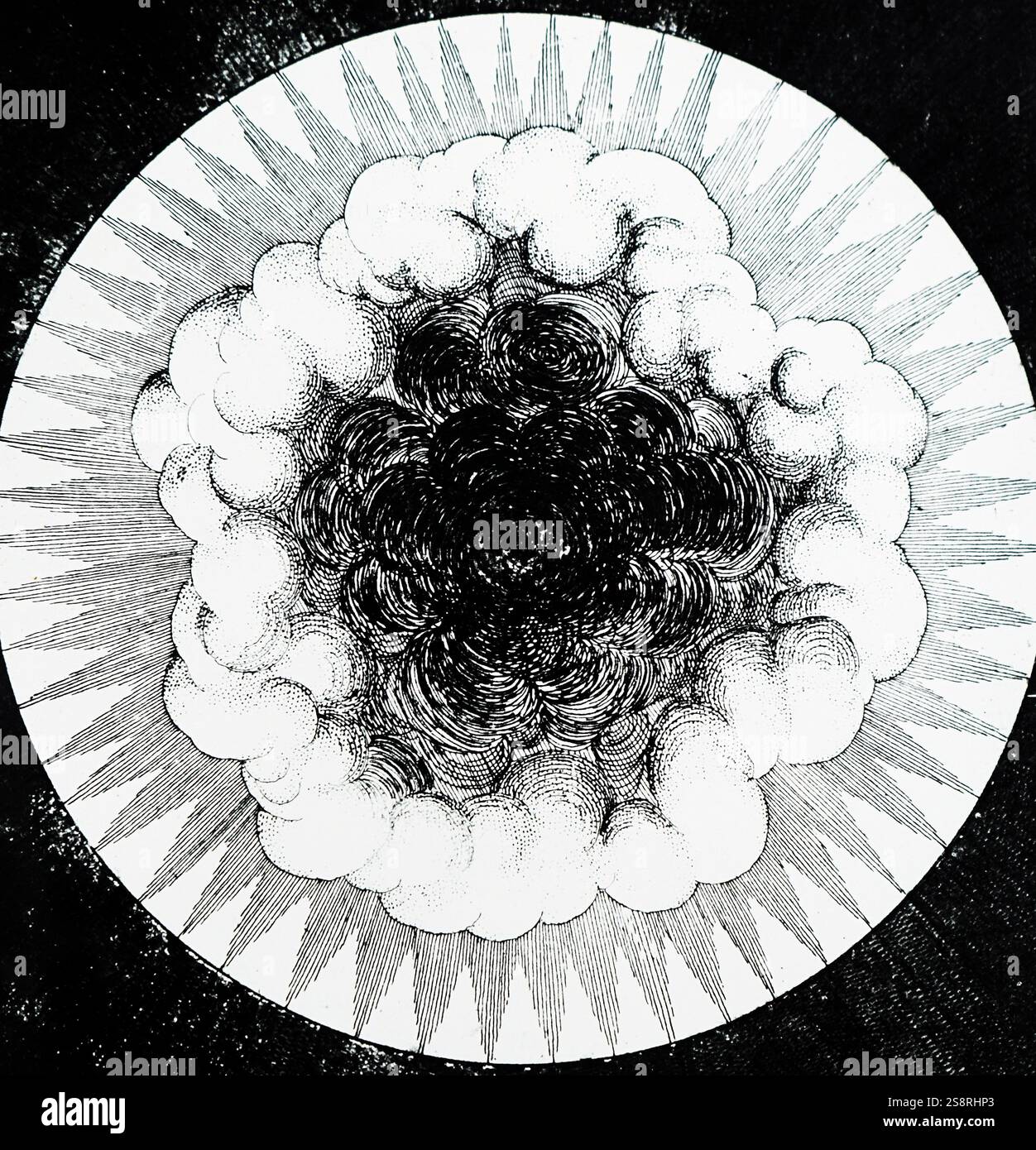 Primeval matter, activated by light is divided in two - the lower and ...