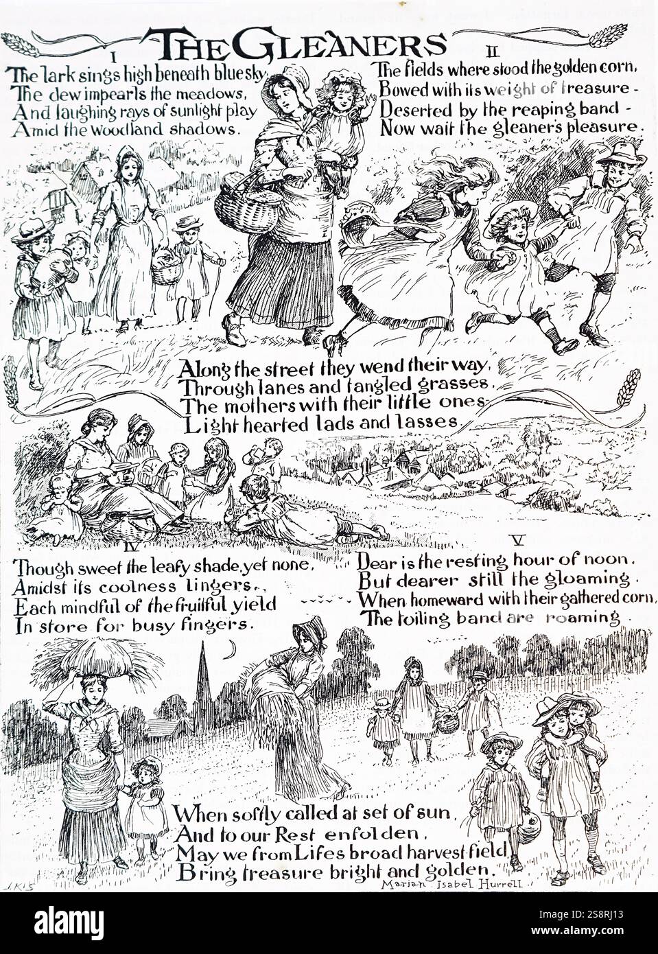 Illustration depicting Gleaners. Gleaning is the act of collecting ...