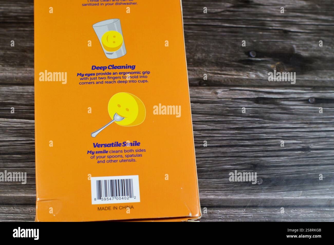 Cairo, Egypt, January 11 2025: Beast Kipe smiley face cleaning scratch ...